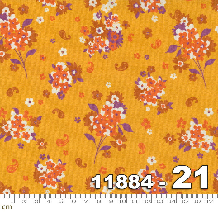 【楽天市場】【Moda モダ】Paisley Rose-11884-21(2A-03) マスタードイエロー系 オレンジ系 黄色 花柄 花束 ...