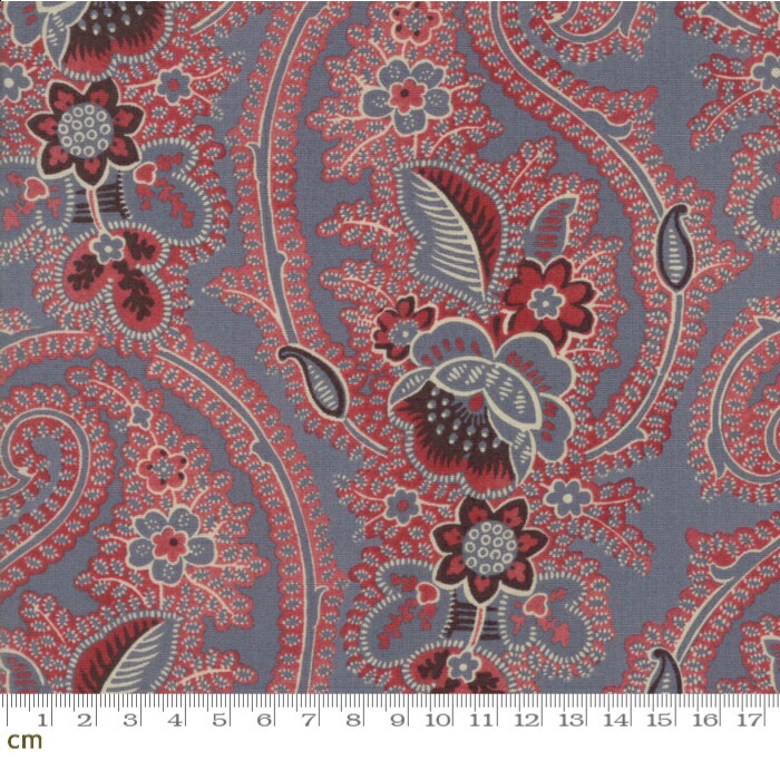 【楽天市場】【French General】Pondicherry-13781-17(2B-07) ブルーグレー 花柄 植物柄 ペイズリー柄 ...