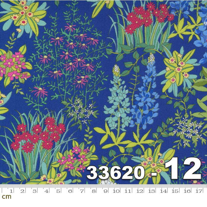 【楽天市場】【Moda モダ】Wildflowers-33620-12(2A-04) グリーン系 ブルー系 ピンク系 イエロー系 緑色 青色 ...