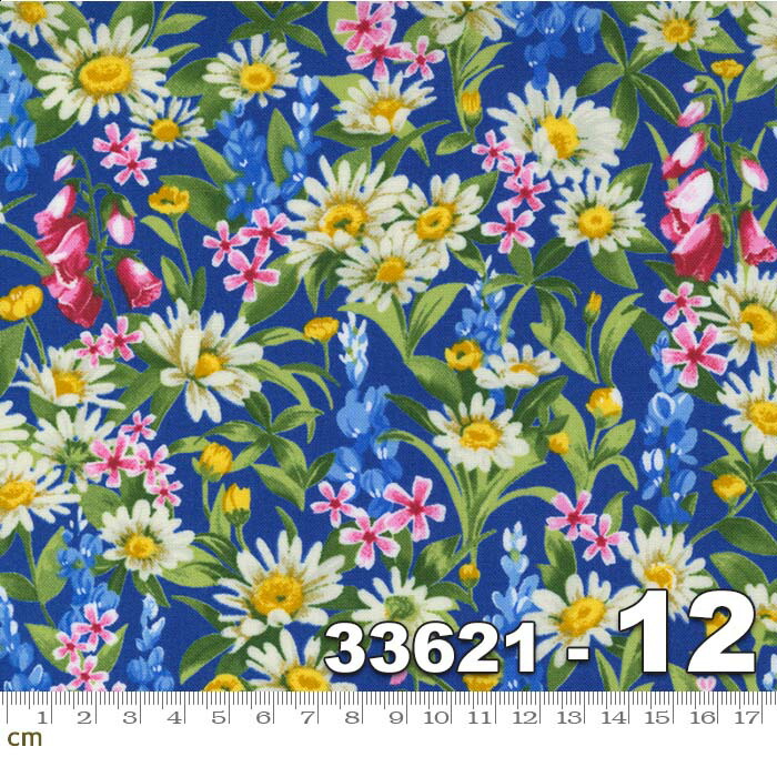 【楽天市場】【Moda モダ】Wildflowers-33621-12(2A-04) ホワイト系 グリーン系 ブルー系 ピンク系 イエロー系 ...
