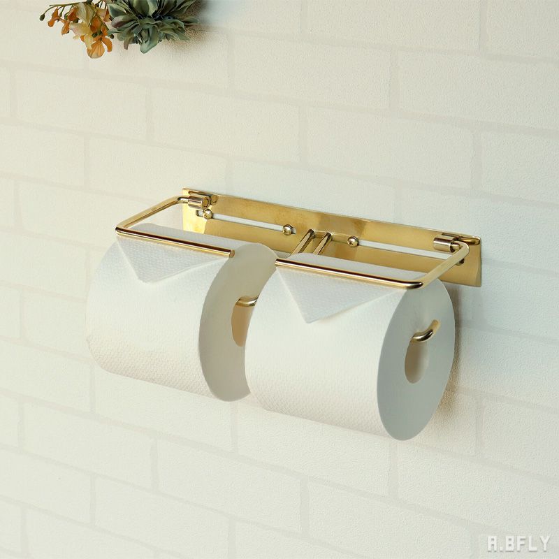 【楽天市場】ダブル トイレットペーパーホルダー 2連タイプ 二連 アンティークゴールド ゴールド 金色 ゴージャス レトロ ヴィンテージ調 アンティークテイスト クラシック 清潔感 シンプル ...