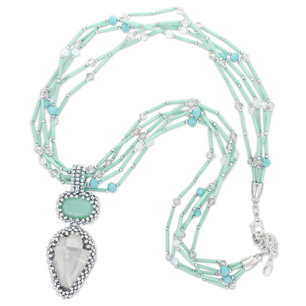 【楽天市場】ABISTE ガラスビジューロングネックレス/1150011- ブランド アビステ：ABISTE 楽天市場店