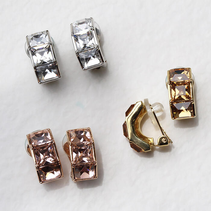 【楽天市場】【全品P10倍＆最大1,500円OFF★～7/12 9:59】 ABISTE ハーフフープビジューイヤリング/3240124 ...