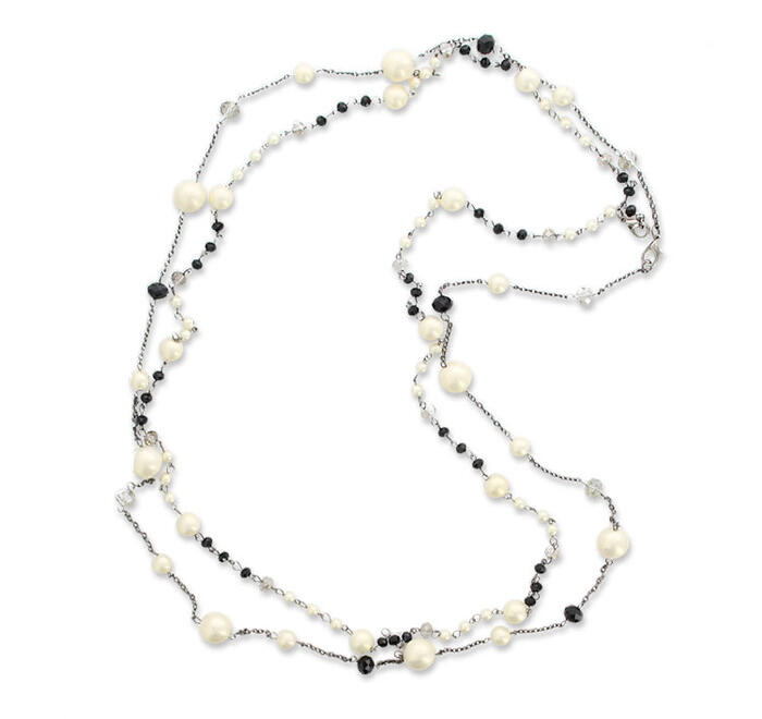 【楽天市場】ABISTE デザイン2連パールロングネックレス/1150271 女性 アクセサリー お洒落 ブランド ギフト プレゼント 大人 ...