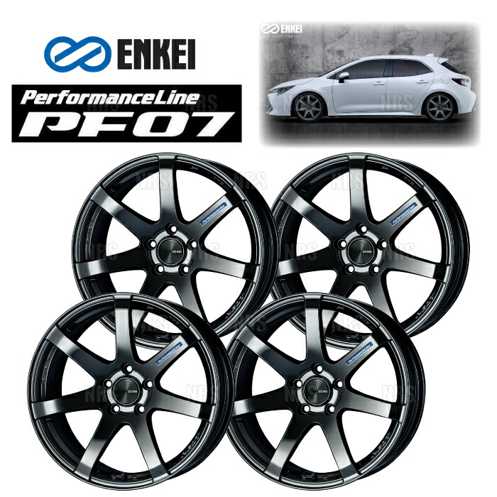 【楽天市場】ENKEI エンケイ PF07 (SBK/フロントフェイス) 7.5J x 18インチ +48 PCD114.3 5穴 4本セット (PF07-E004-SBK-4S：エービーエムストア