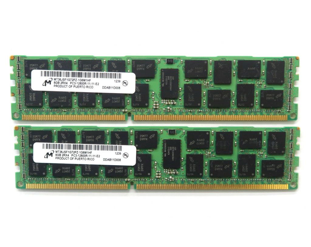 【楽天市場】Micron 8GBx2枚セット16GB分 PC3-12800R DDR3 Registered ECC DELL ...