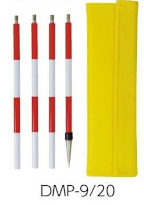 【楽天市場】myzox マイゾックス DM用ピンポール DMP-9/20 200mmx4本 径9mm ケース付 測量 トータルステーション 【測量/杭打ち/丁張】：現場監督