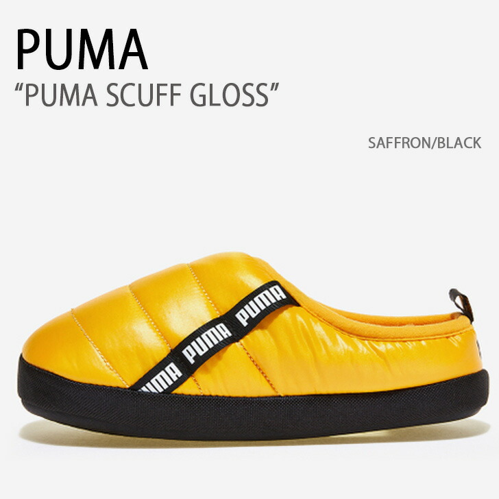 【楽天市場】PUMA プーマ サンダル PUMA SCUFF GLOSS SAFFRON BLACK シューズ メンズ レディース 男性用 ...