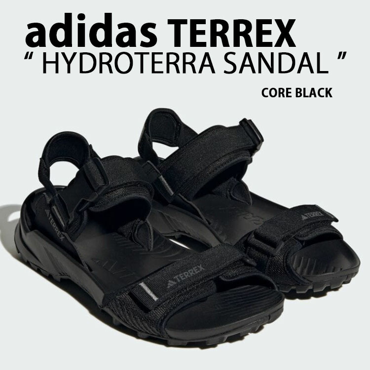【楽天市場】adidas アディダス サンダル TERREX HYDROTERRA ID4269 BLACK テレックス スポーツサンダル ...