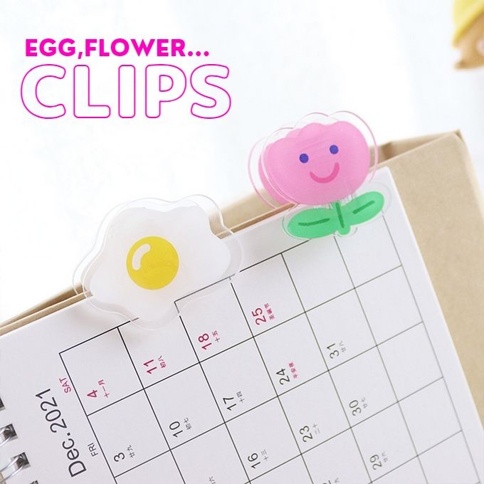 【楽天市場】クリップ 2個セット お花 もも みかん いちご 目玉焼き にっこり顔 文房具 かわいい おもしろ 雑貨 cp-013：Acole ...