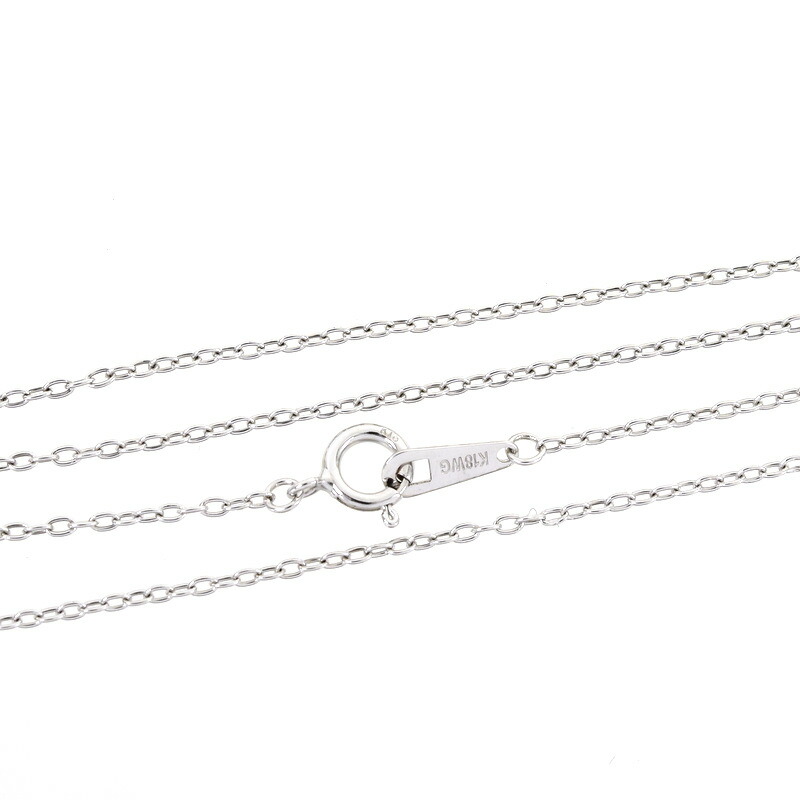 【楽天市場】ネックレス レディース 18金 ネックレスチェーン 41cm 0.7g 小豆チェーン アズキチェーン K18WG ホワイトゴールド ジュエリー アクトワン【中古】：ACT ONE ...