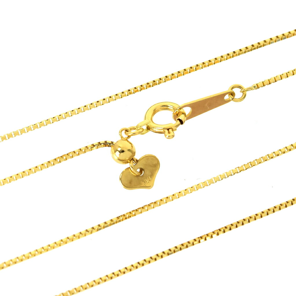 【楽天市場】ネックレス ベネチアンチェーン 18金 45cm 1.8g ネックレスチェーン アジャスター付き K18YG イエローゴールド レディース ジュエリー アクトワン【中古】：ACT ...