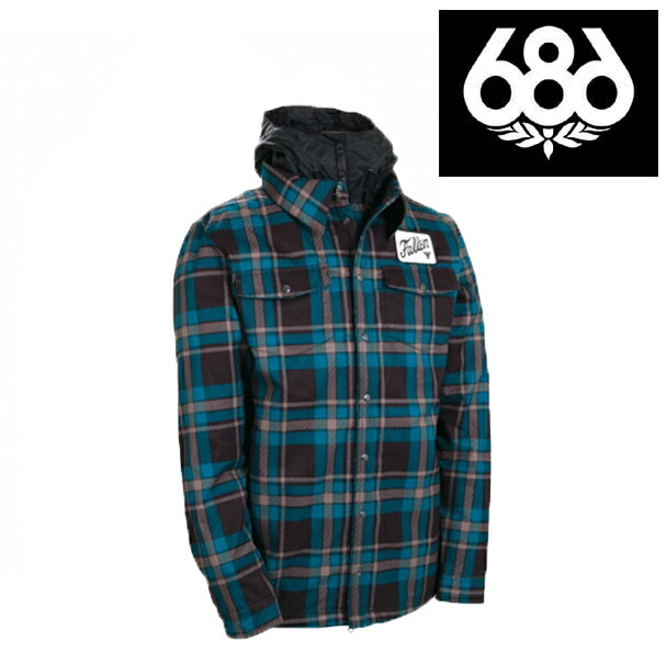 【楽天市場】686 シックスエイトシックス ジャケット LTD FALLEN FLANNEL INSULATED JACKET BLACK ...