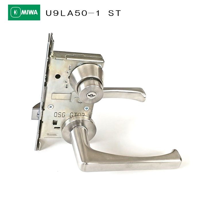 【楽天市場】美和ロック MIWA レバーハンドル U9LA50-1 シリンダー/サムターン ステンレス製 ステンレスヘアーライン(ST) 扉厚33-41mm用：アクティブクサカベ 楽天市場店