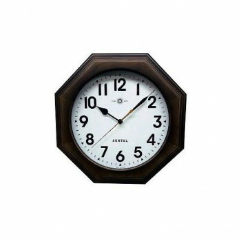 【楽天市場】さんてる SKP電波 日本製 天然木シンプル8角電波掛け時計(アラビア文字) ライトブラック DQL731A-DBK：やすらぎと ...