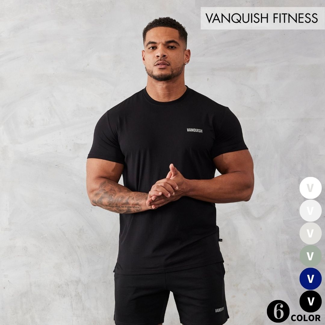 【楽天市場】ヴァンキッシュ フィットネス VANQUISH ESSENTIAL SLIM FIT SHORT SLEEVE T SHIRT ...