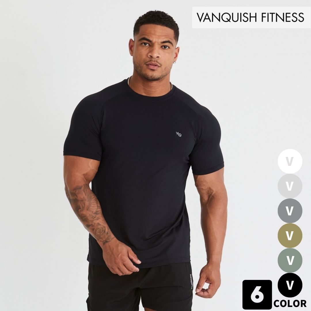 【楽天市場】ヴァンキッシュ フィットネス VANQUISH ESSENTIAL PERFORMANCE T SHIRT ロゴ Tシャツ 筋トレ ...