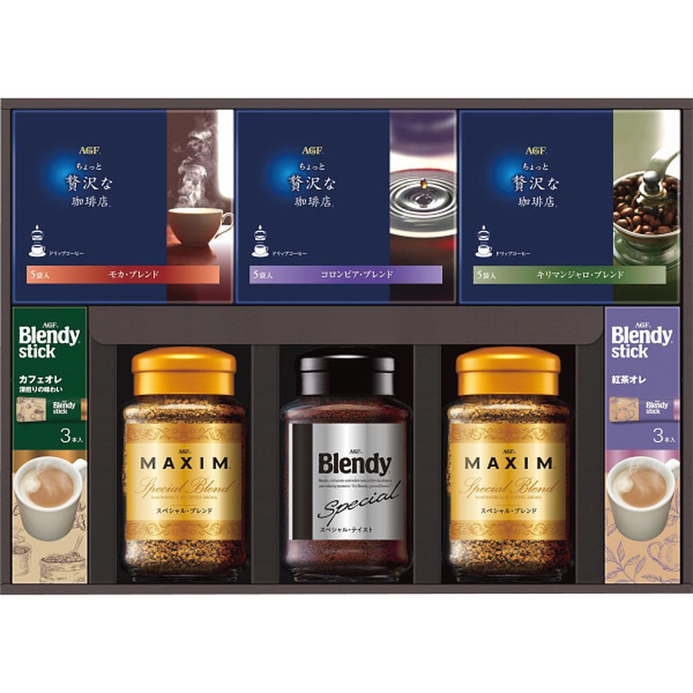 【楽天市場】お中元 お返し 内祝い ギフトコーヒーセット AGFドリップ＆インスタントコーヒーギフトMQZ-50A 新築 お礼 引越し 志 仏事 送料無料：あだちねっと 美米屋