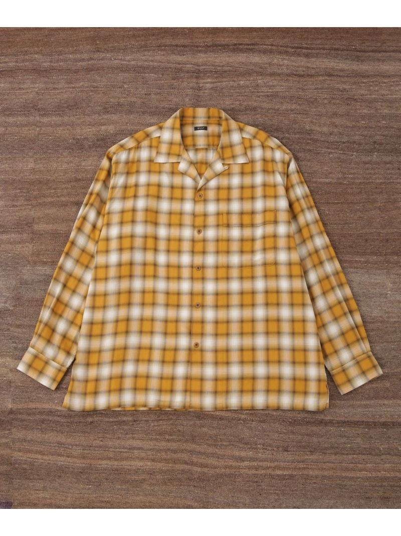 【楽天市場】【WILD LIFE TAILOR】オンブレチェック ドレープ オープンカラーシャツ WILD LIFE TAILOR Adam ...