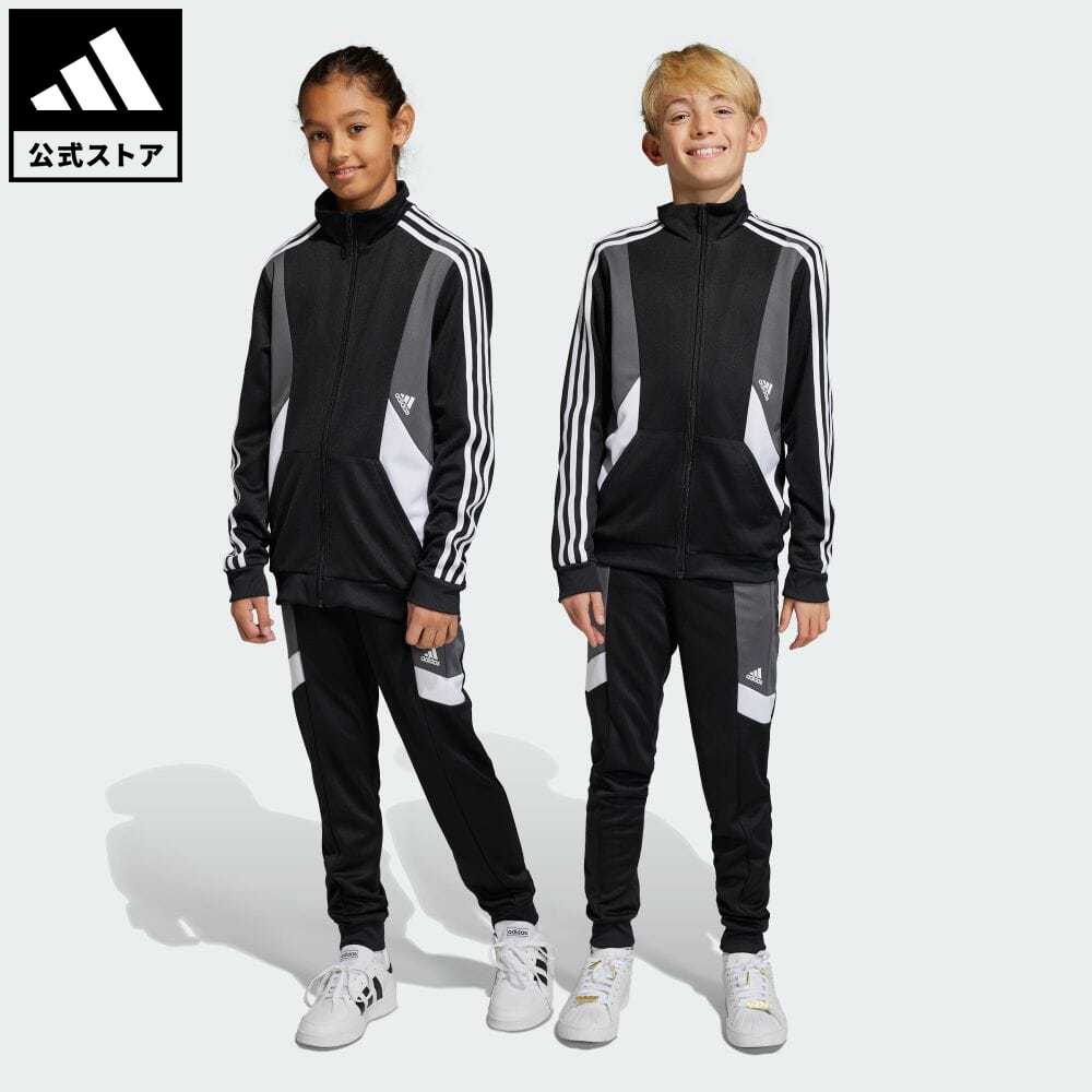 【楽天市場】【公式】アディダス adidas 返品可 カラーブロック スリーストライプス トラックスーツ スポーツウェア キッズ／子供用 ...
