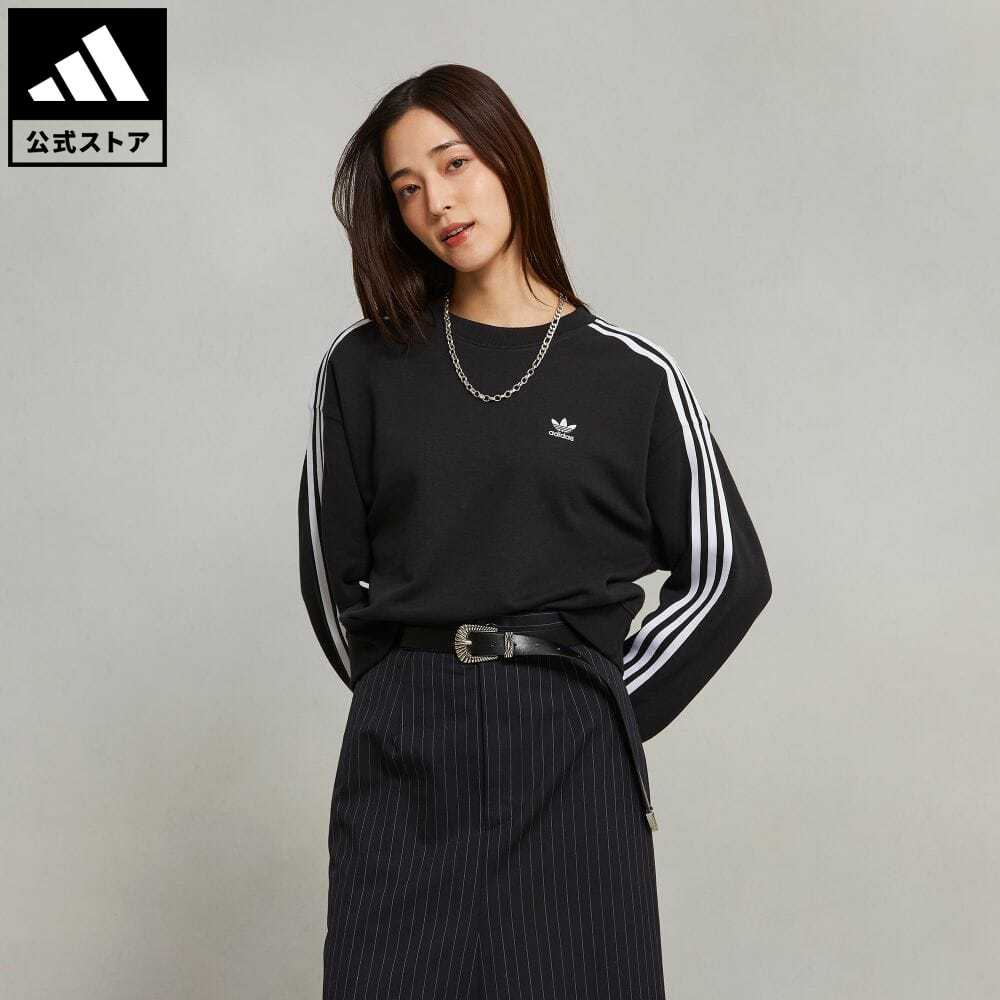 【楽天市場】【公式】アディダス adidas 返品可 スリーストライプス クルーネック スウェットシャツ オリジナルス レディース ウェア・服 ...