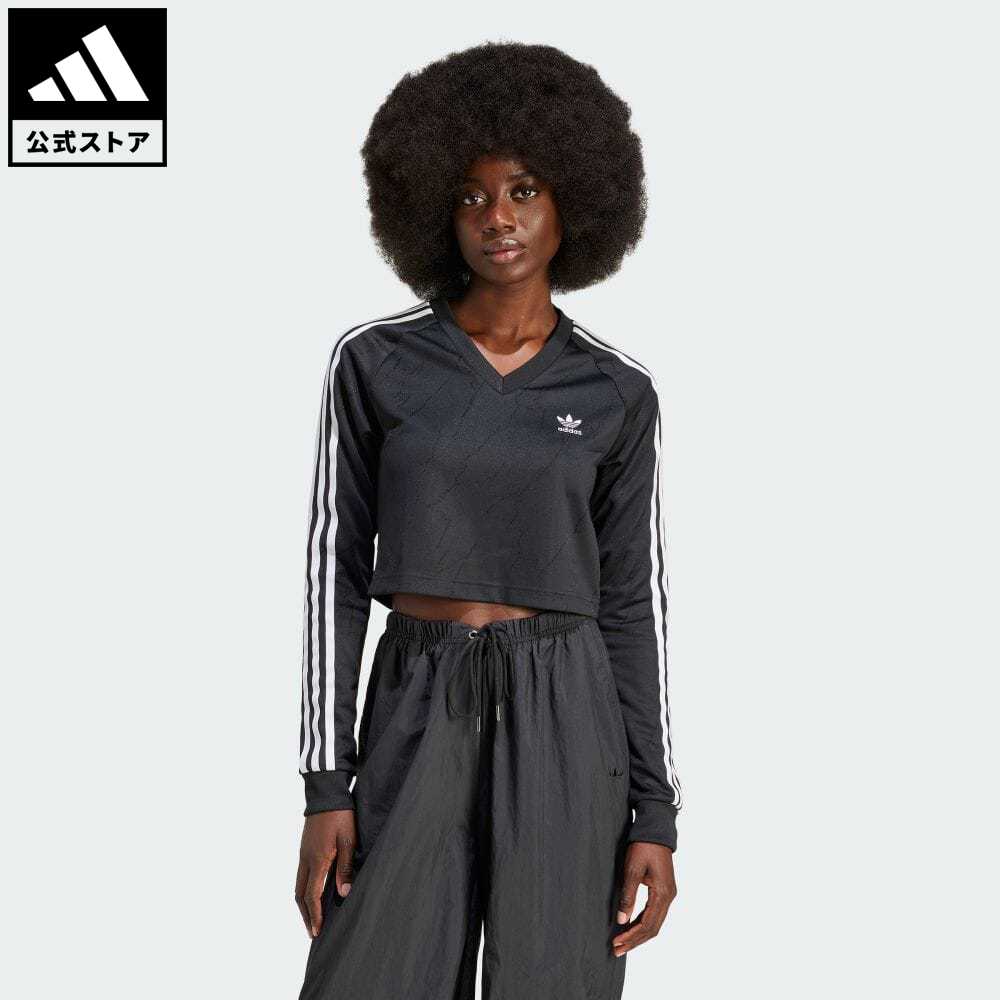 【楽天市場】【公式】アディダス adidas 返品可 長袖クロップドジャージー オリジナルス レディース ウェア・服 トップス ユニフォーム ...