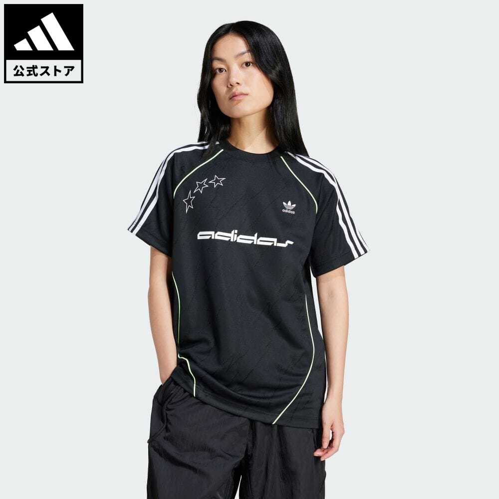 【楽天市場】【公式】アディダス adidas 返品可 半袖ジャージートップ オリジナルス レディース ウェア・服 トップス ユニフォーム 黒 ...