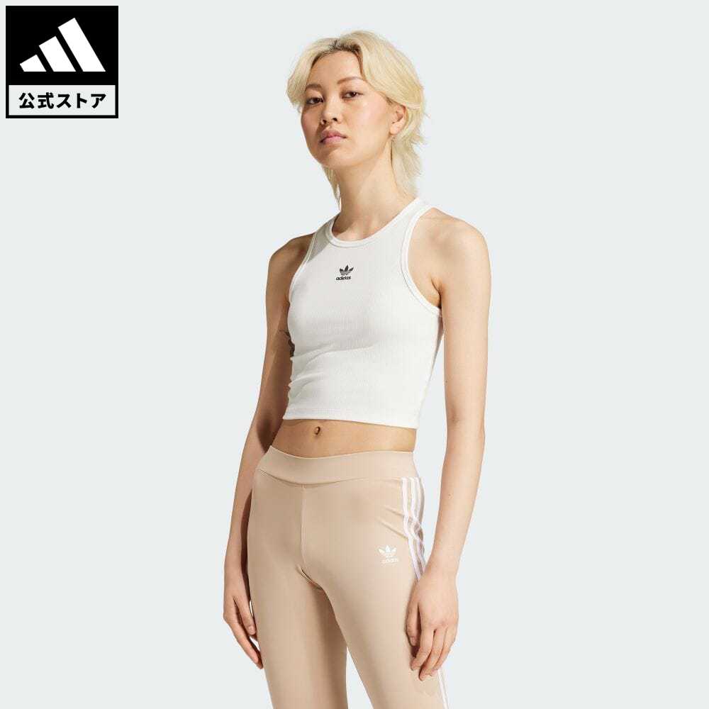 【楽天市場】【公式】アディダス adidas 返品可 エッセンシャルズ リブ タンクトップ オリジナルス レディース ウェア・服 トップス ...
