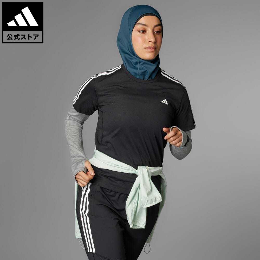 【楽天市場】【公式】アディダス adidas 返品可 ランニング オウン ザ ラン スリーストライプス 半袖Tシャツ レディース ウェア・服 ...