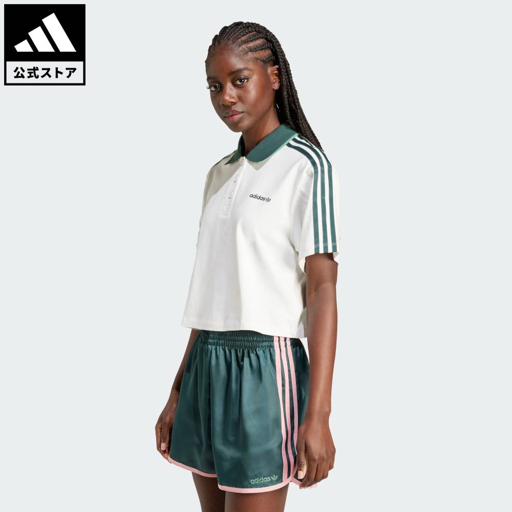 【楽天市場】【公式】アディダス adidas 返品可 ライフスタイル ルーズ クロップ ポロシャツ オリジナルス レディース ウェア・服 ...