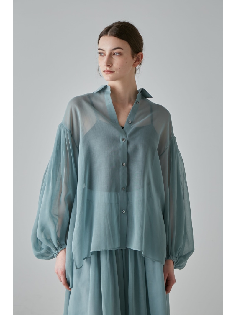 【楽天市場】 ソフトオーガンジーブラウス ADORE アドーア トップス シャツ・ブラウス ブラック ブルー ホワイト【送料無料 ...