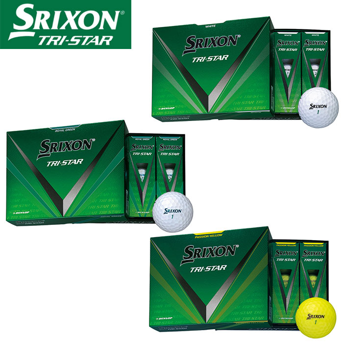 【楽天市場】DUNLOP SRIXON TRI-STAR ゴルフボール（2024） 1ダース（12個入り）【ダンロップ スリクソン トライスター5】：アドバンススポーツ