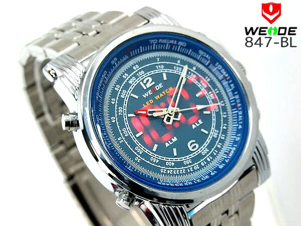 【楽天市場】WEIDE ウェイド 【WD-847-B】 ステルスアナデジ セイコームーブメント時計【楽ギフ_包装】：アドバンスワークス SELECT