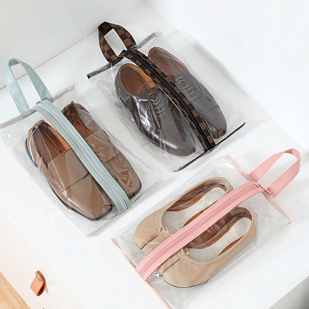 【楽天市場】シューズバッグ 超軽量 防水 透明 ビニール 透明ポケット シューズ袋 上履き入れ 靴入れ 衣類入れ 収納バッグ 旅行 出張 ...
