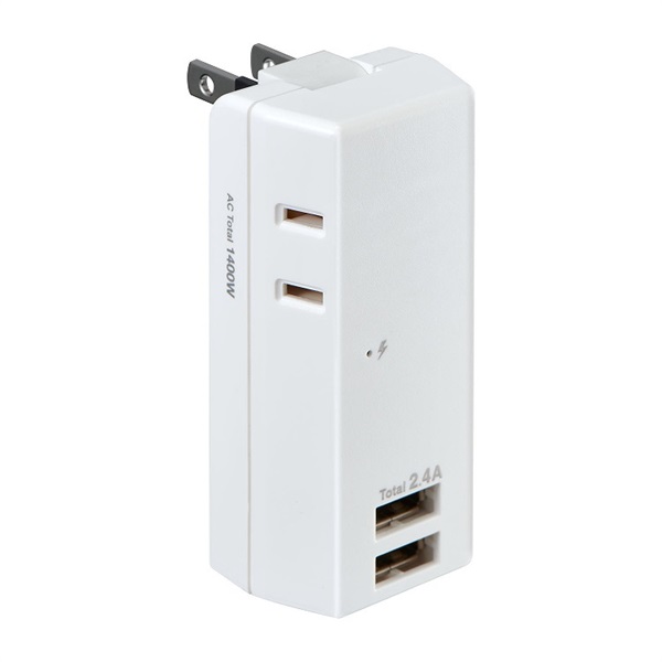 【楽天市場】耐雷USBタップ 2ポート UA ELPA：イオンスタイルonline楽天市場店