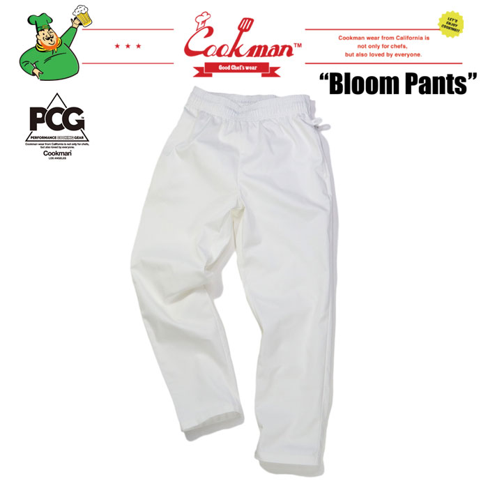 【楽天市場】(お得なクーポン発行中！) クックマン シェフパンツ ブルームパンツ ホワイト COOKMAN Chef Pants Bloom Pants White：AFRO JACK
