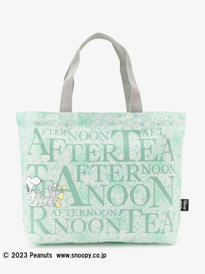 【楽天市場】スリットポケット付きロゴバッグS/PEANUTS Afternoon Tea LIVING アフタヌーンティー・リビング バッグ ...