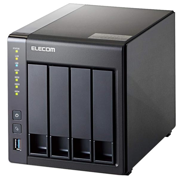 【楽天市場】NAS 外付けHDD elecom エレコム NSB-5A4T4BL 4TB 4ベイ 1TB×4台 Linux搭載 AnnapurnaLabs社製デュアルコアCPU 家電 【新品 ...
