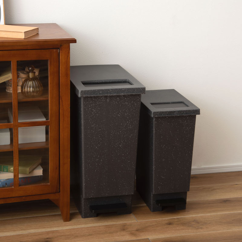 【楽天市場】石目調 ゴミ箱 プッシュ＆足元ペダル 20リットル 45リットル LFS-860 LFS-861 おしゃれ 分別 ごみ箱 プッシュ型 ペダル型 ダストボックス 蓋付き キッチン ...