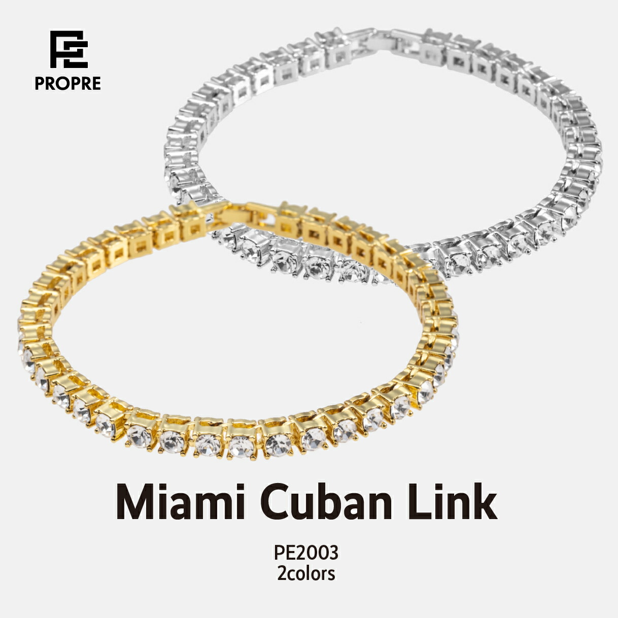 【楽天市場】【返金保証】PROPRE プロープル 14K メンズ ブレスレット チェーン ゴールド Tennis chain Bracelet プレゼント：aibee