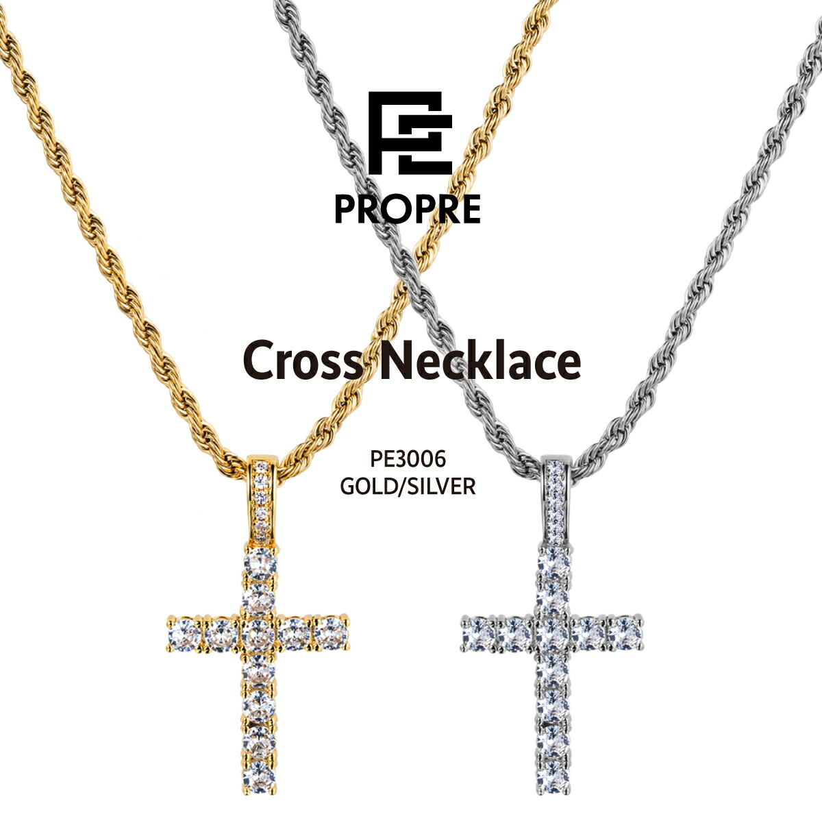 【楽天市場】【返金保証】PROPRE プロープル 金 ネックレス 金ネックレス 十字架 クロス ネックレス ゴールド ネックレス メンズ ネックレス 金 チェーン ヒップホップ ストリート ...