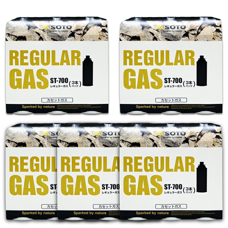 【楽天市場】ソト SOTO レギュラーガス 15本セット ST-7001 カセットガス カセットボンベ CB缶 新富士バーナー 3本セット×5 ...