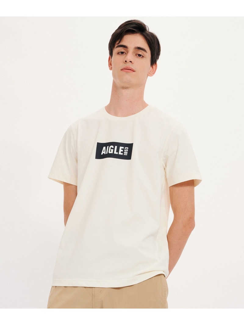 【楽天市場】【SALE／40%OFF】UVカット 吸水速乾 ボックスロゴプリント クルーネック 半袖Tシャツ AIGLE エーグル トップス カットソー・Tシャツ ブルー ホワイト【RBA_E ...