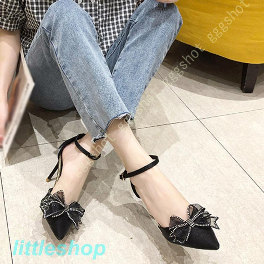 【楽天市場】7cmヒール 甲浅 ポインテッドトゥ アンクルストラップ パンプス サンダル シンプル ウェディング ピンヒール ブライダルシューズ 結婚式 パンプス セパレート：アイケイ楽天市場店