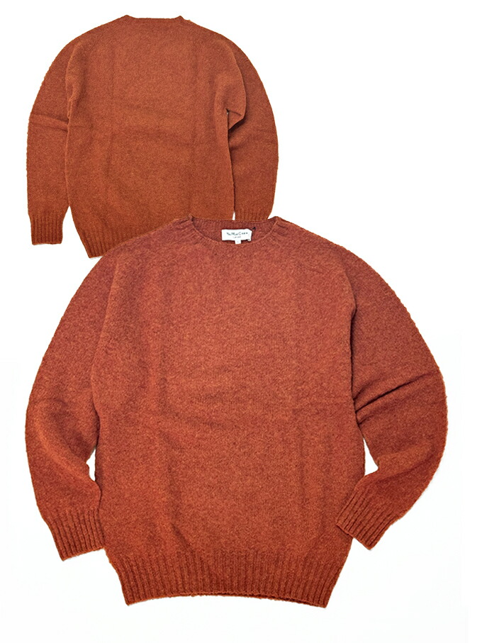【楽天市場】YOU MUST CREATE / Pure wool Crew Nit Col.rust / Lot.P8IAA / MADE ...