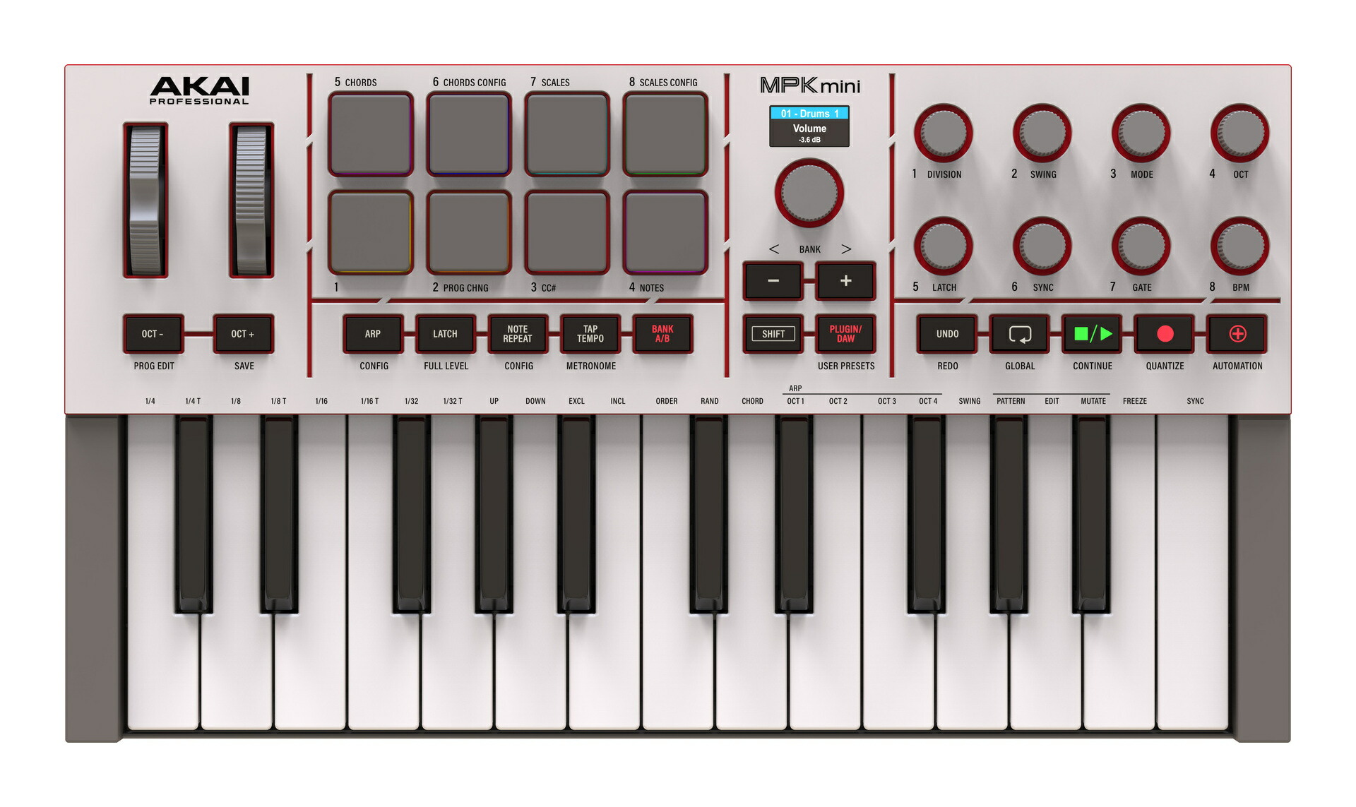 【楽天市場】【送料込】AKAI Professional MPK Mini IV Gray コンパクト USB MIDIキーボード / パッド ...