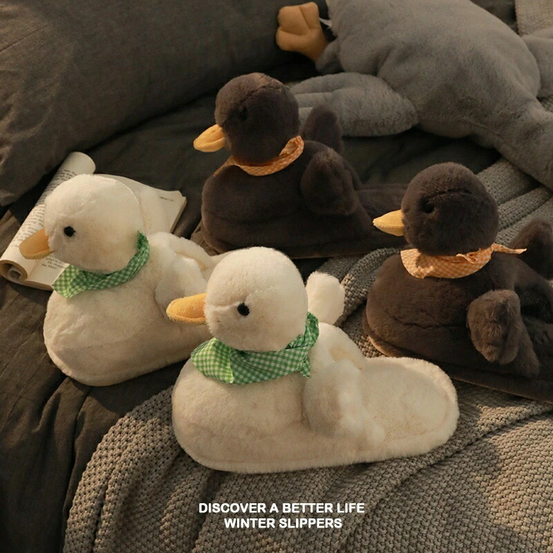 【楽天市場】動物 アヒル Duck スリッパ 暖かい レディース ルームシューズ ファミリー ネコ モコモコ サンダル 冬 あったか おしゃれ ...