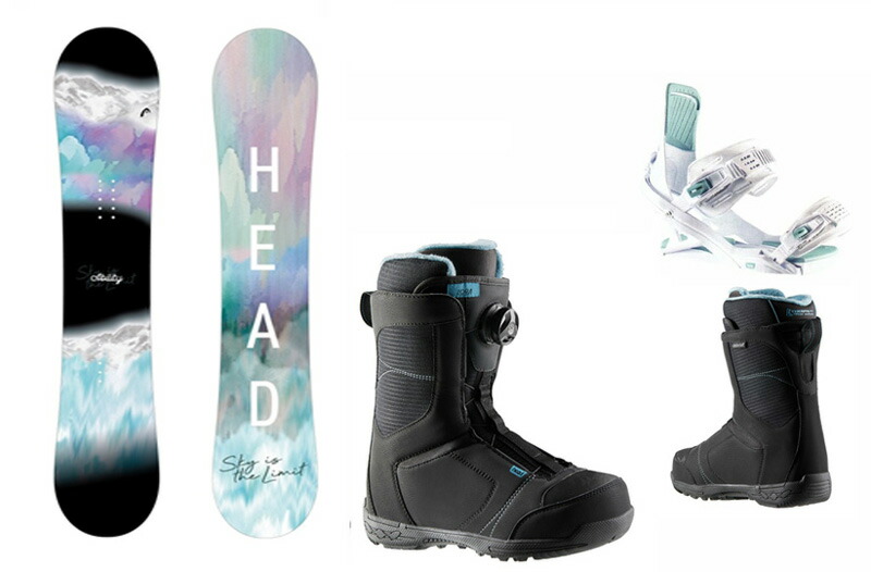 【楽天市場】HEAD SNOWBOARDS [ レディース スノーボード 3点セット ABILITY FLOCKA ＠146000]【正規代理 ...