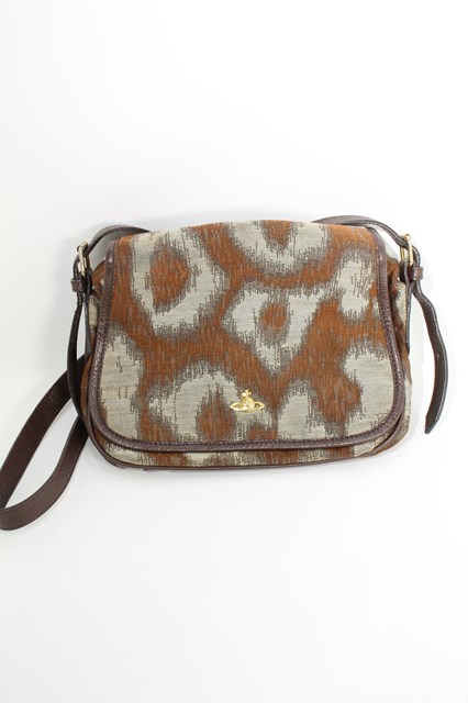 【楽天市場】税込3980円以上購入で【送料無料】【USED】Vivienne Westwood / BAレオパードショルダーバッ ...