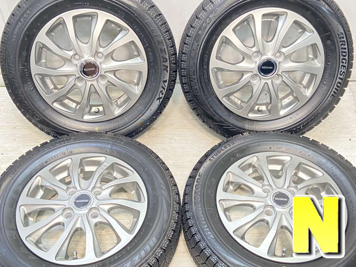 【楽天市場】155/70R13 ブリヂストン ブリザック VRX BALMINUM 13x4.0 45 100-4穴 中古タイヤ スタッドレスタイヤ ホイールセット 4本セット：タイヤ ...